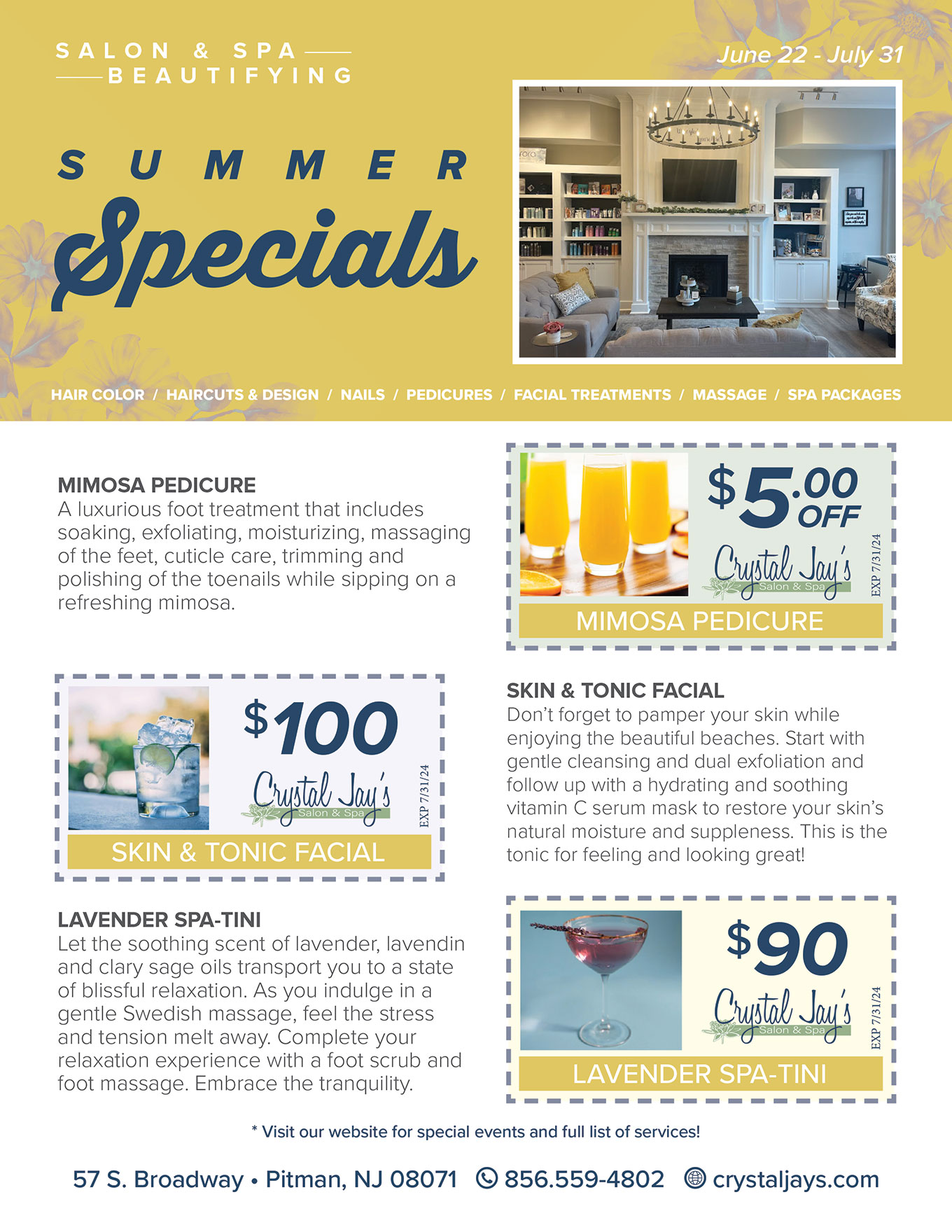 Crystal Jay's Salon and Spa | Promos